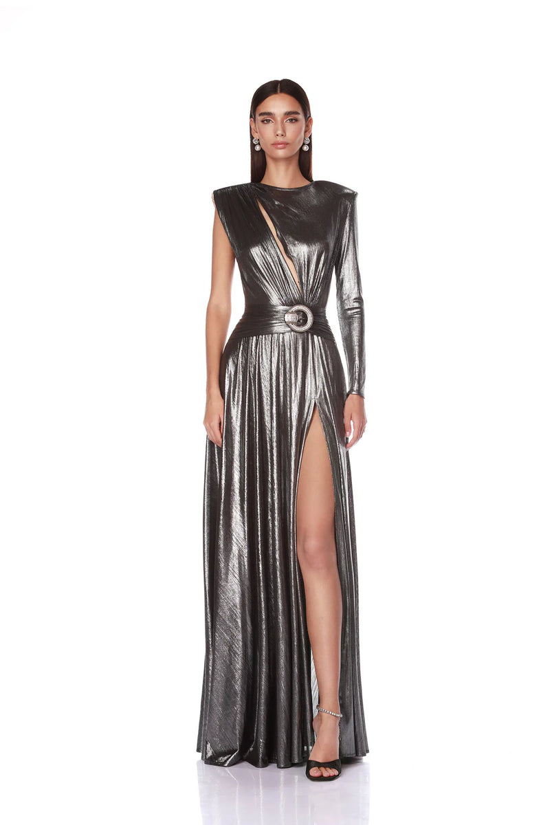 Bronx and Banco Starlight Silver One sleeve Gown - My Nubah – NUBAH